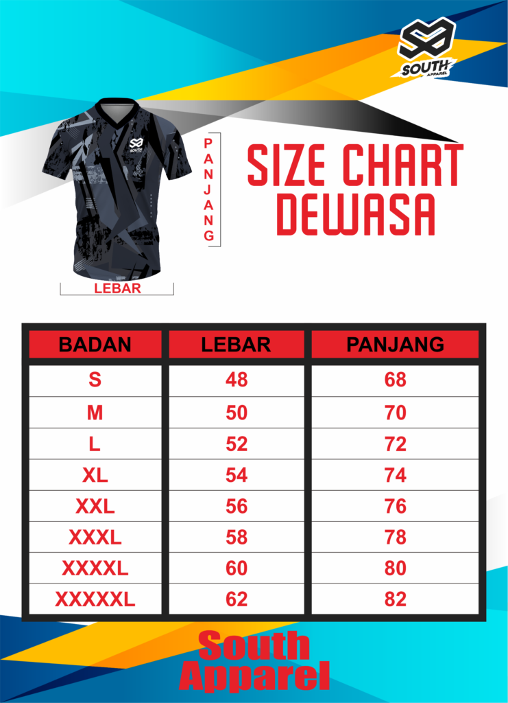 Size Chart Jersey – Rolls Kirani